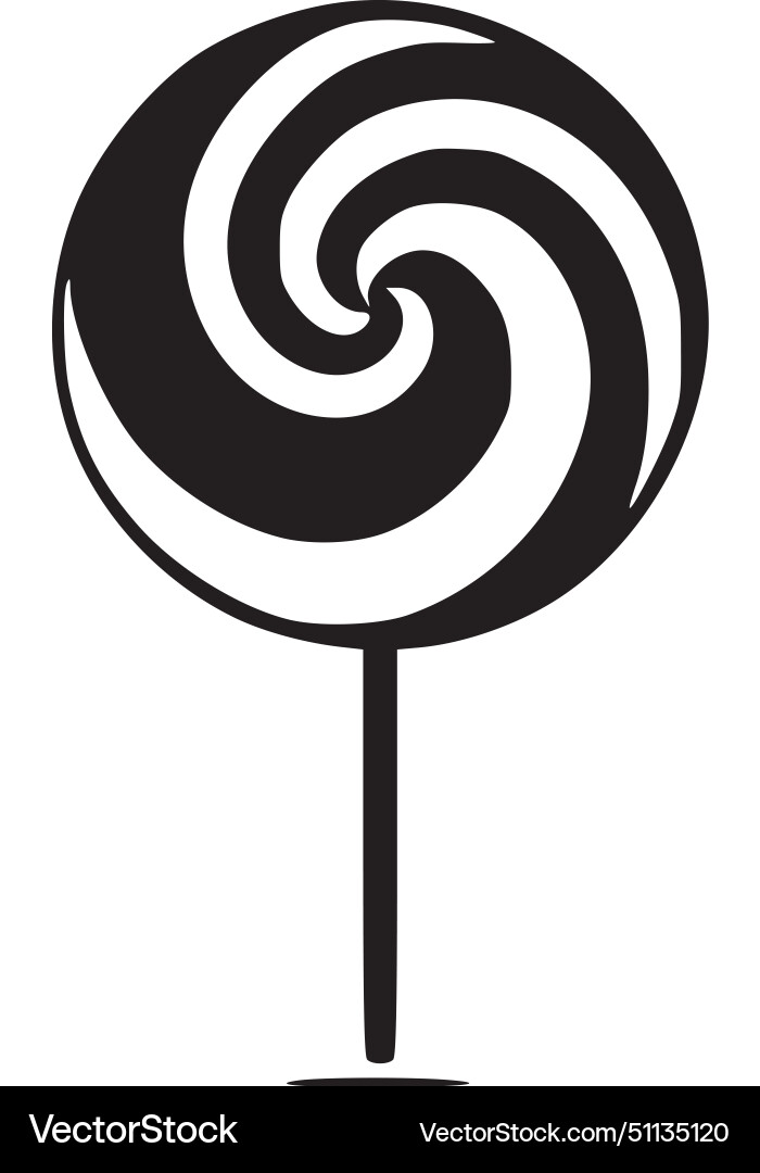 Lollipop - minimalist and simple silhouette Vector Image