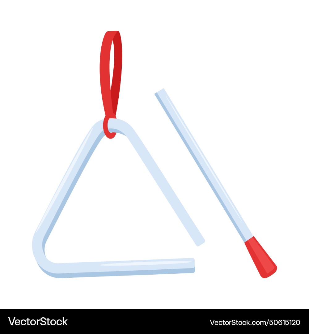 Musical instrument triangle Royalty Free Vector Image