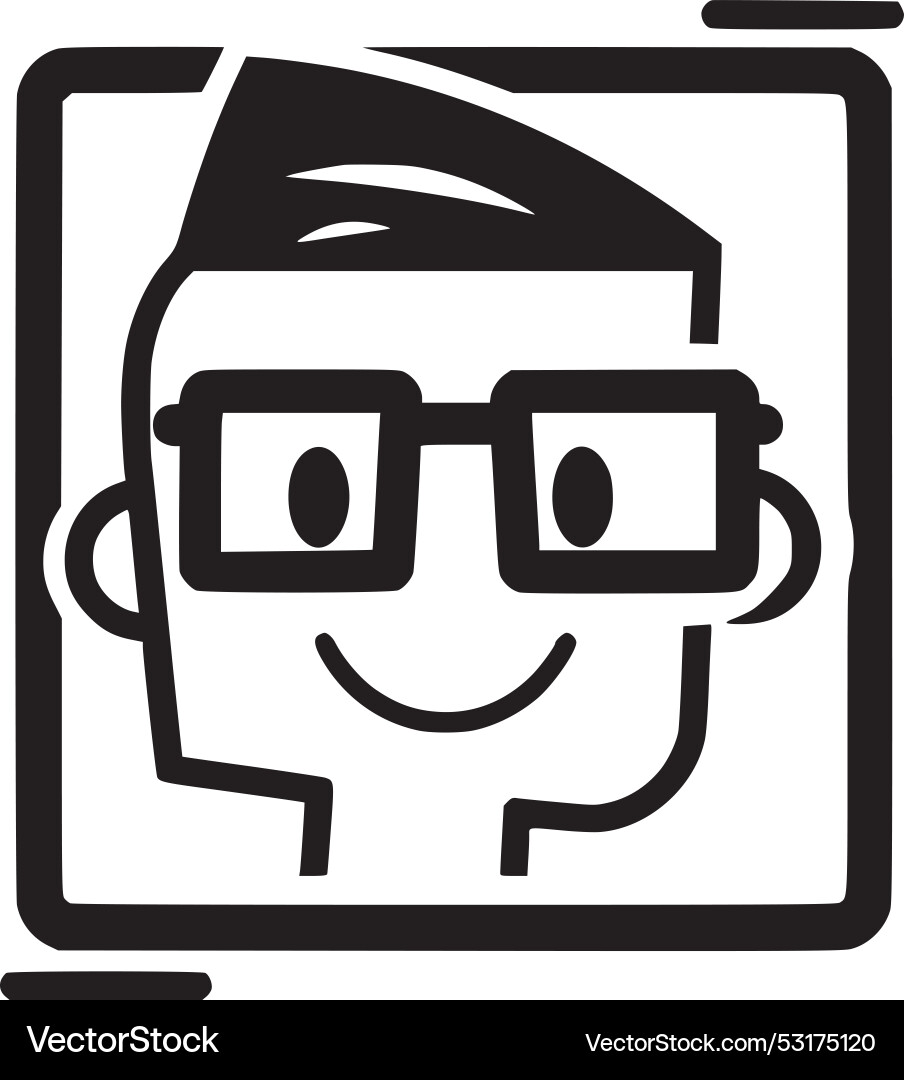 Photo frame - minimalist and simple silhouette Vector Image