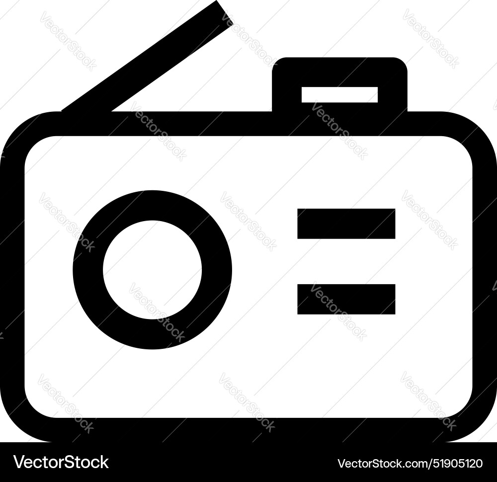 Radio icon logo template Royalty Free Vector Image