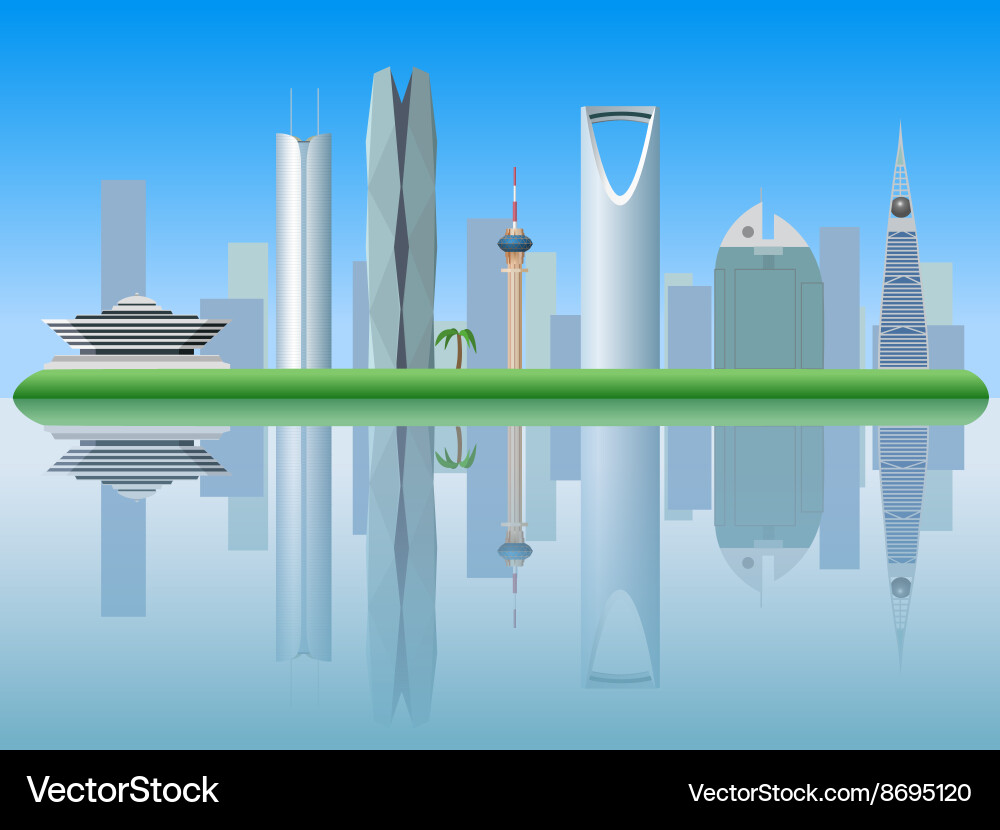 Riyadh Skyline, Saudi Arabia Royalty Free Vector Image
