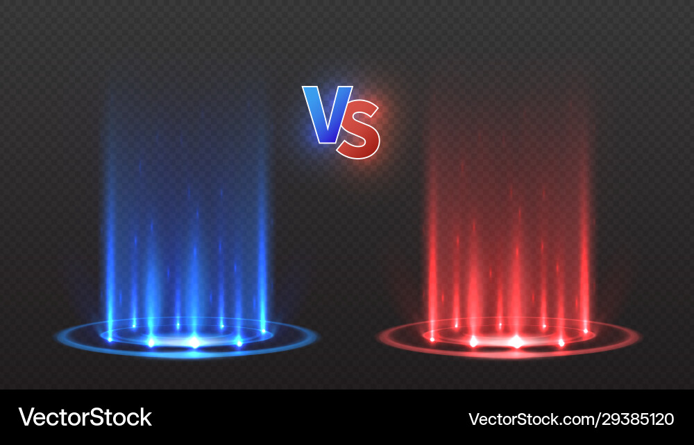 Vs battle flooring versus action game Royalty Free Vector