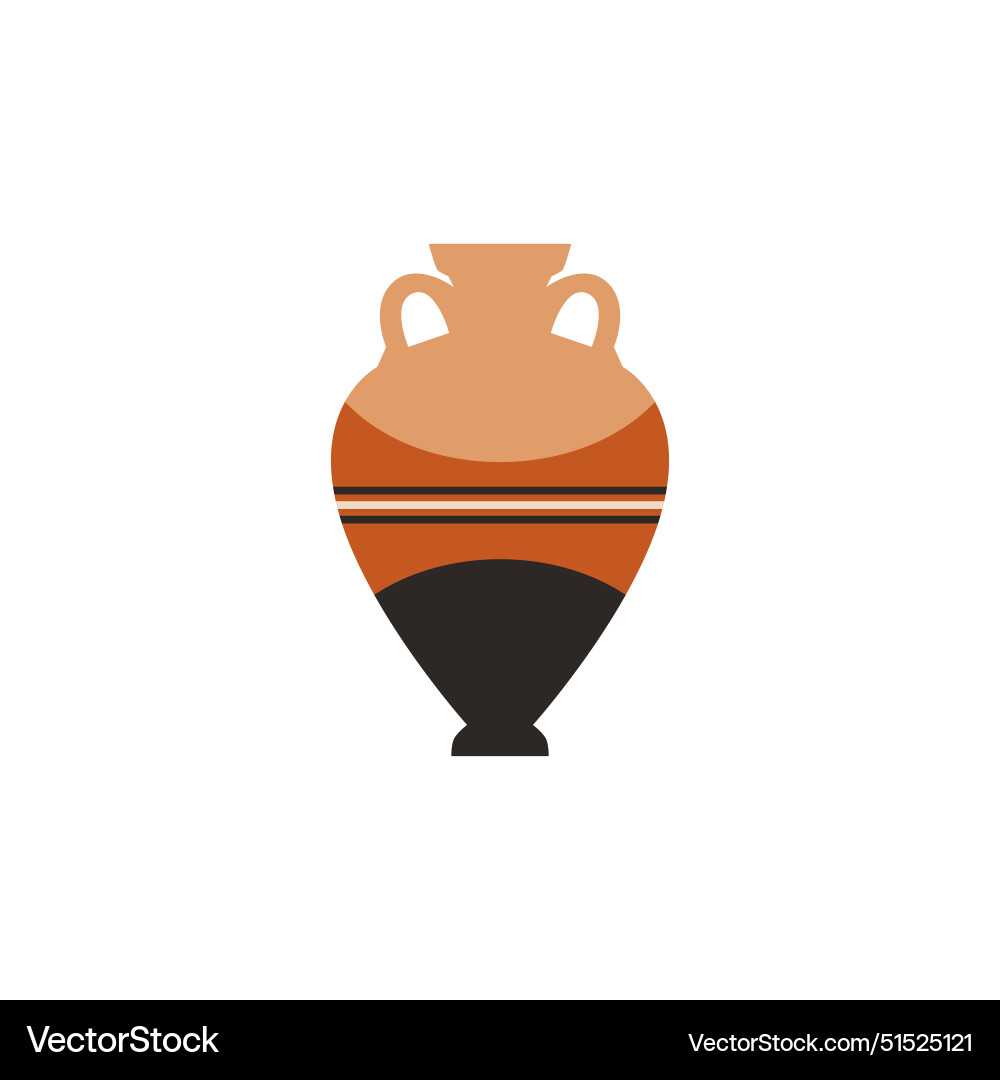 Ancient greece amphora flat Royalty Free Vector Image