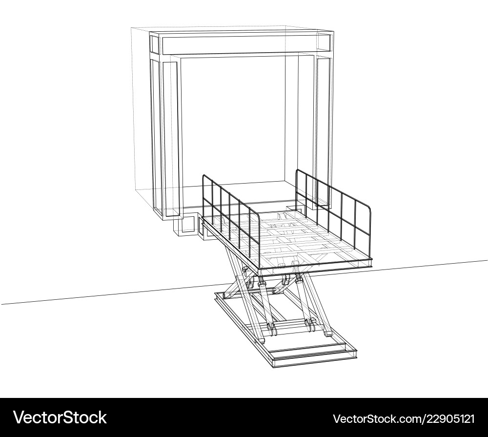 Dock Leveling Konzept Lizenzfreies Vektorbild