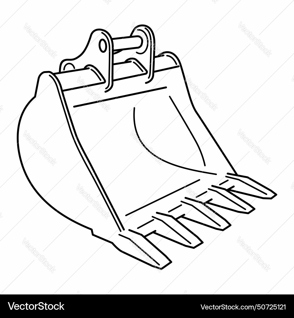 Excavator Bucket Royalty Free Vector Image - VectorStock