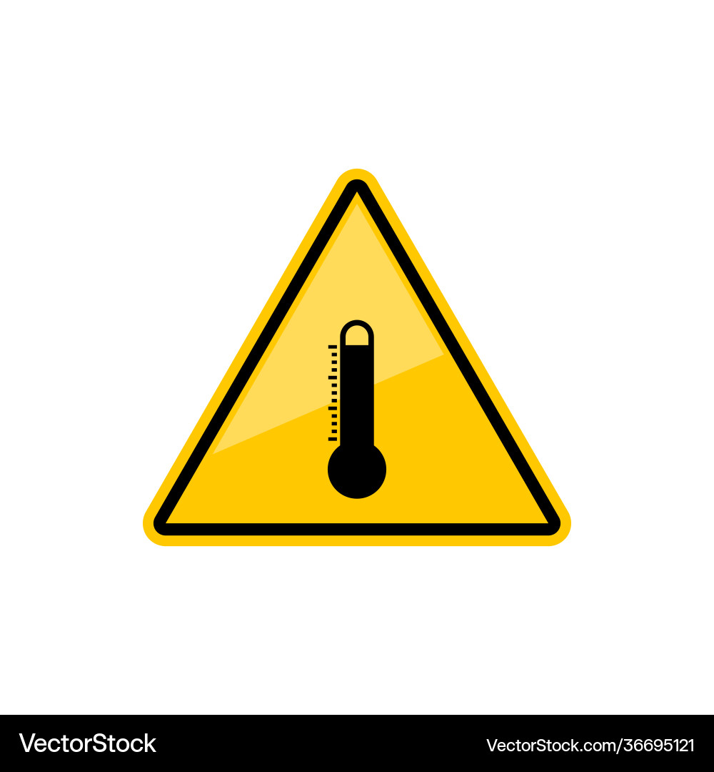 Hot temperature sign high heat warning symbol Vector Image