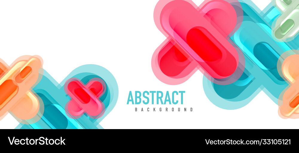 Modern glass cross shape abstract Royalty Free Vector Image