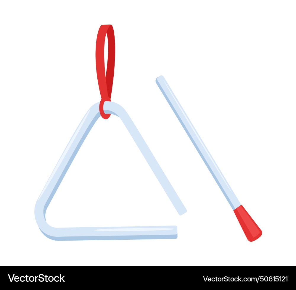 Musical instrument triangle Royalty Free Vector Image