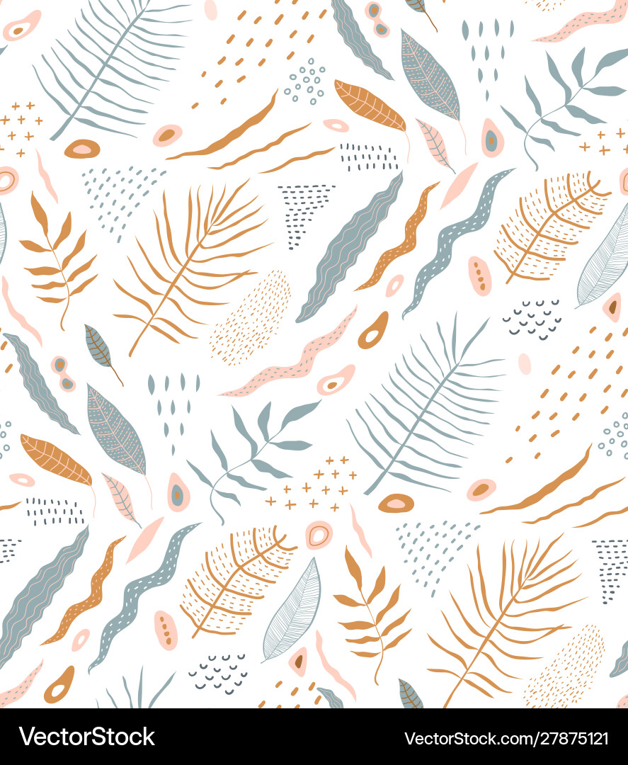 Nature abstract seamless pattern design rustic Vector Image