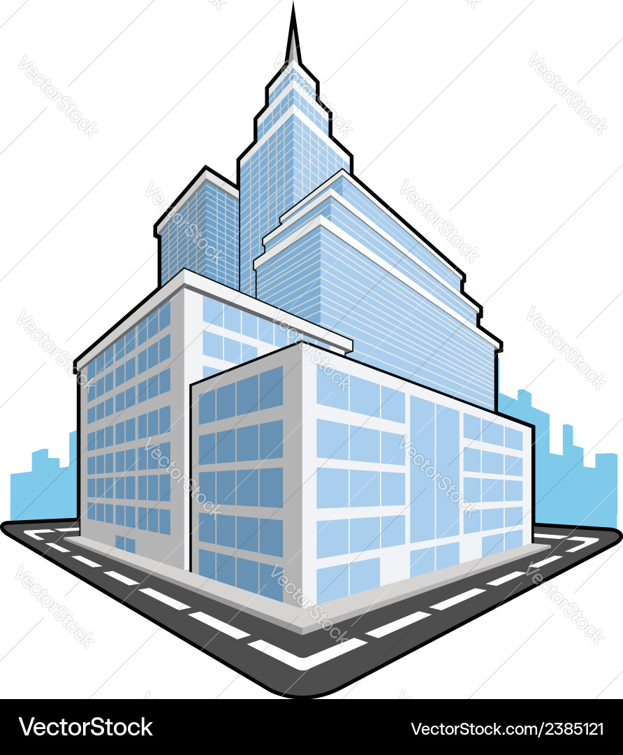 Office building Royalty Free Vector Image - VectorStock