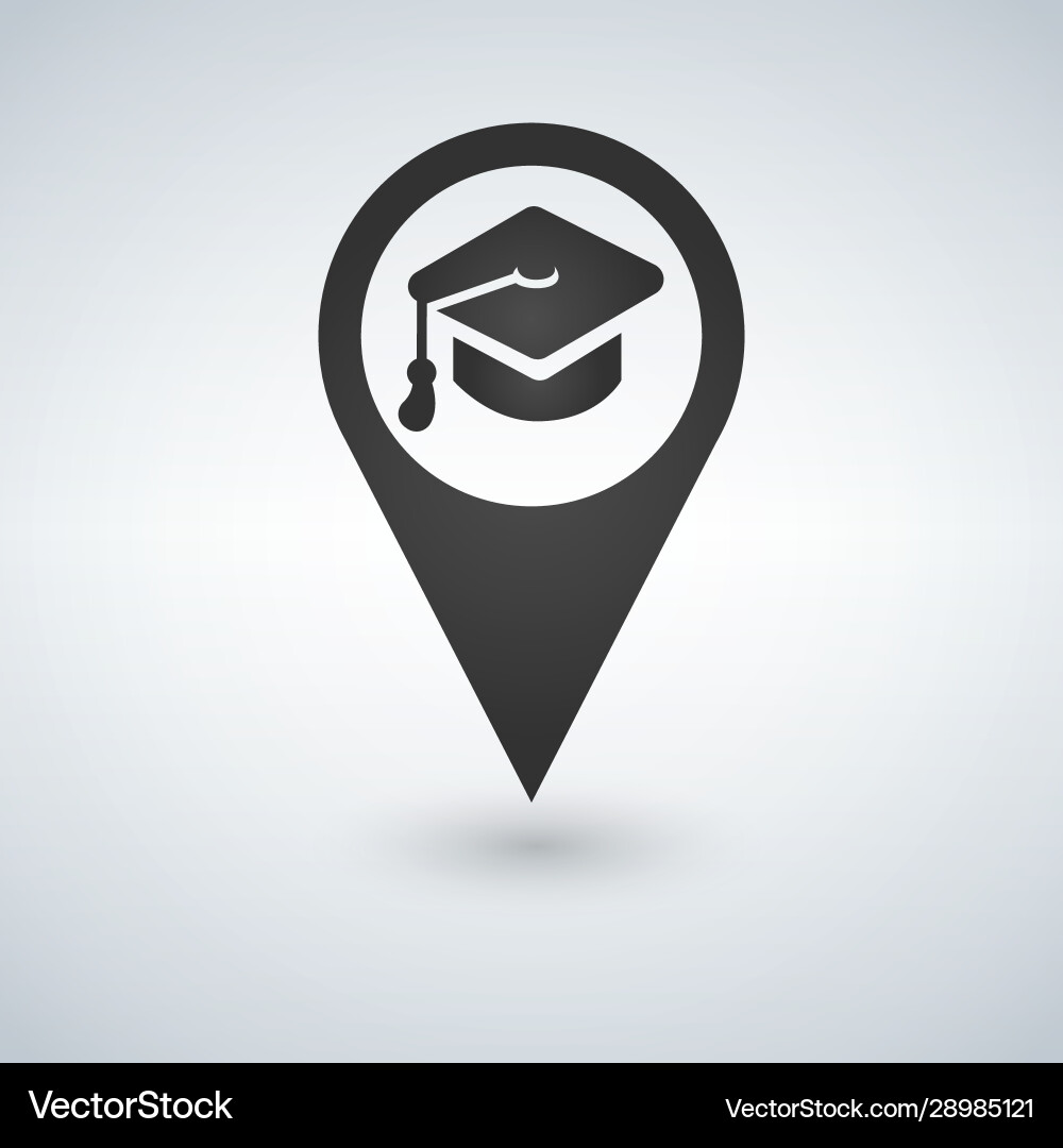 University location icon drop shadow map pointer Vector Image