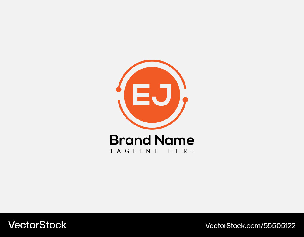Abstract ej letter modern initial logo design Vector Image