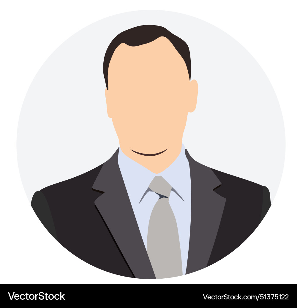 Businessman face image Royalty Free Vector Image