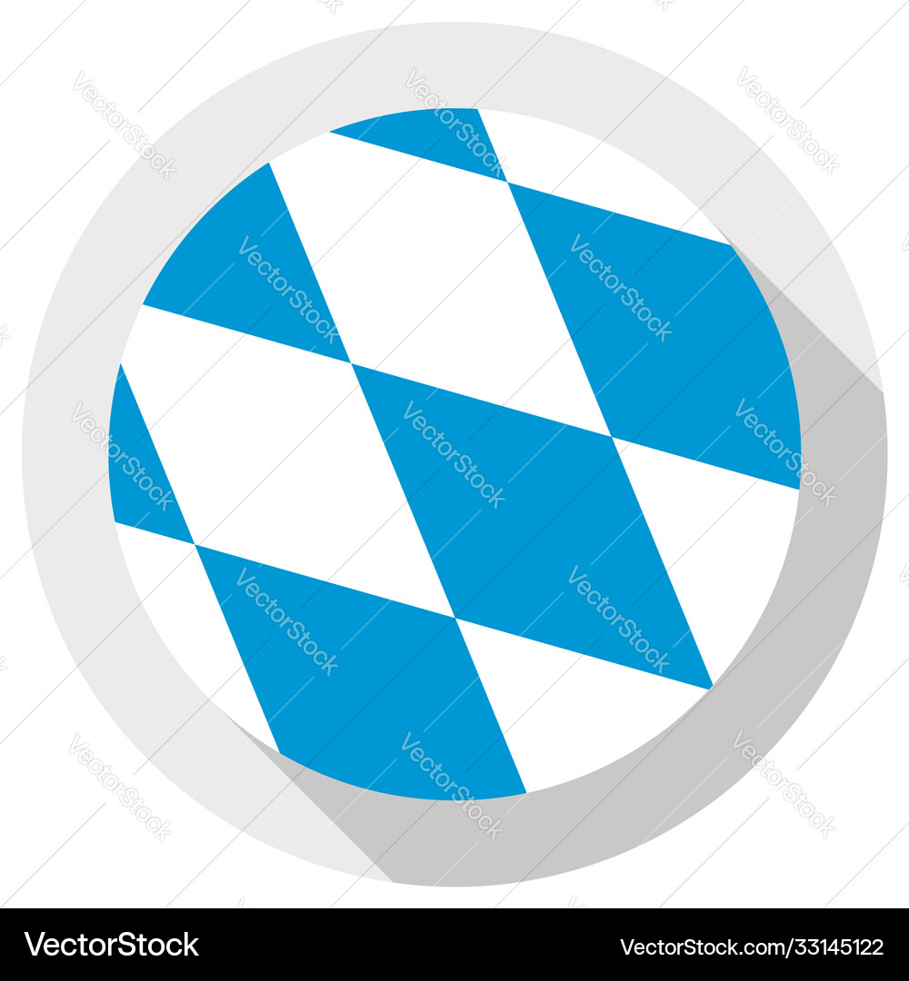 Flag bavaria round shape icon on white Royalty Free Vector