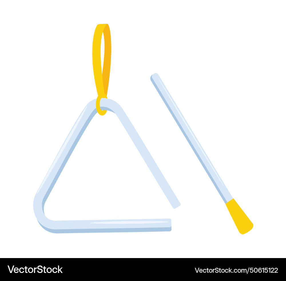 Musical instrument triangle Royalty Free Vector Image