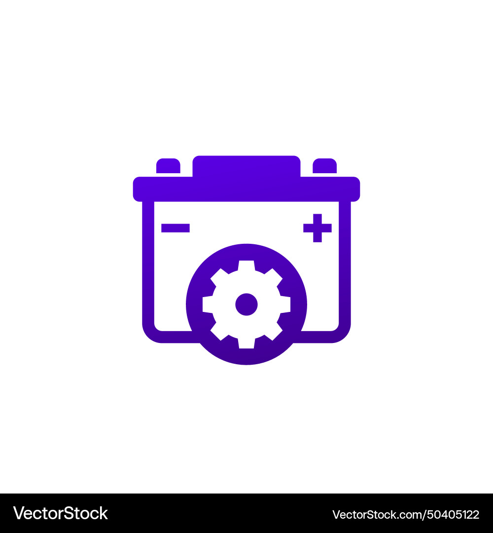 Power management icon with an accumulator Vector Image