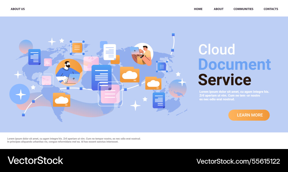 Student using laptop homework submission cloud Vector Image