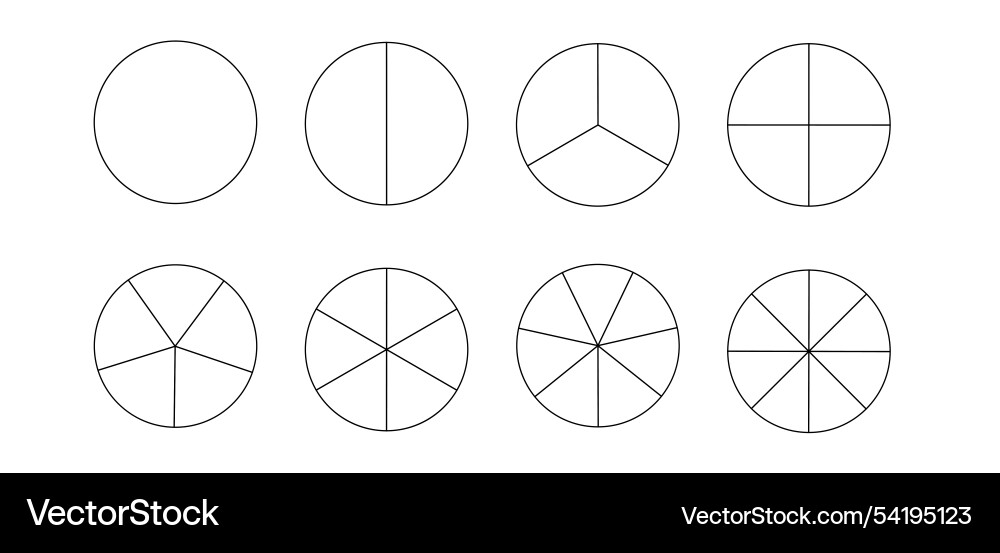 Chart with segments wheel division into sections Vector Image