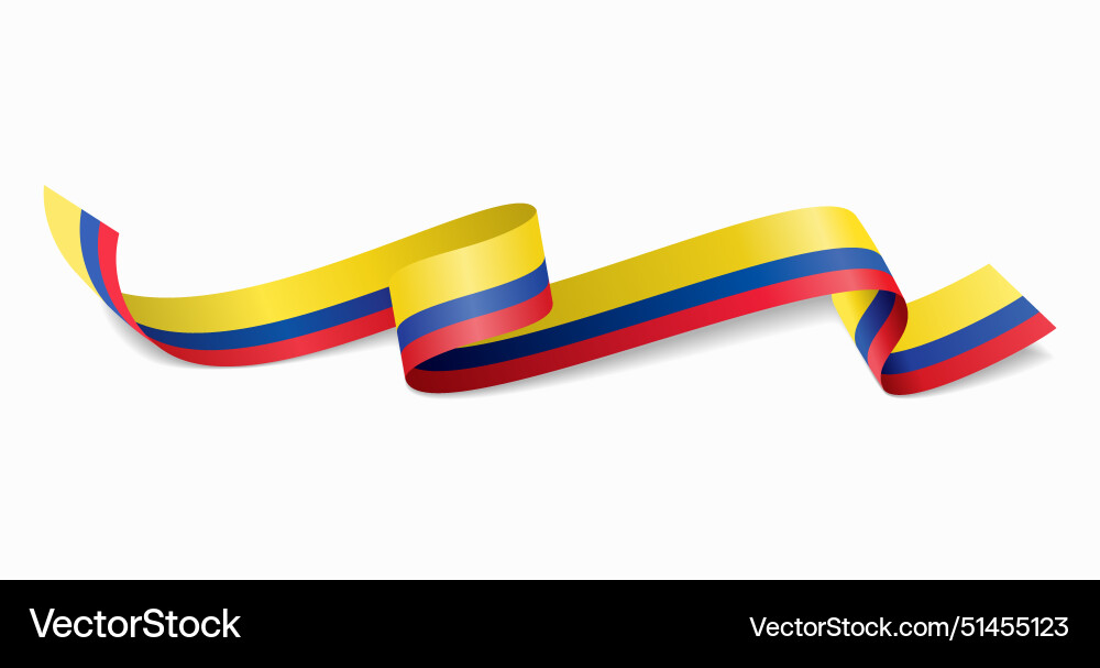 Colombian flag wavy abstract background Royalty Free Vector