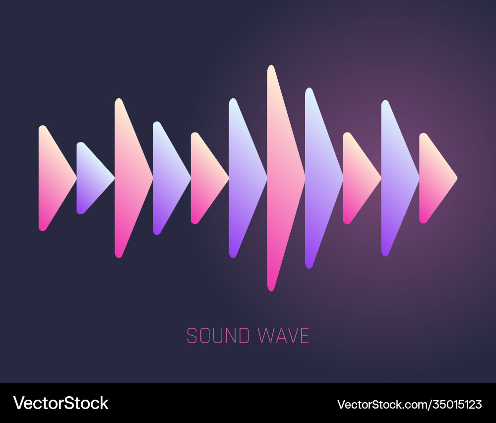 Color sound wave audio digital equalizer Vector Image