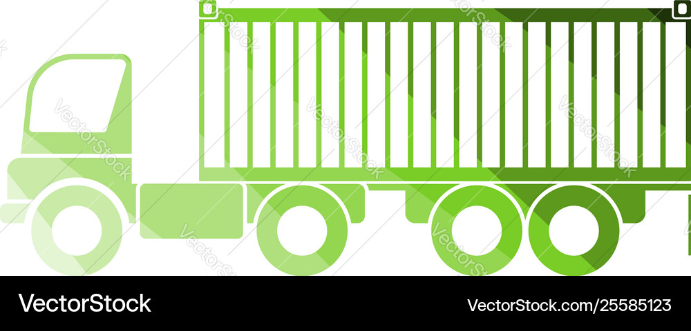 Container truck icon Royalty Free Vector Image