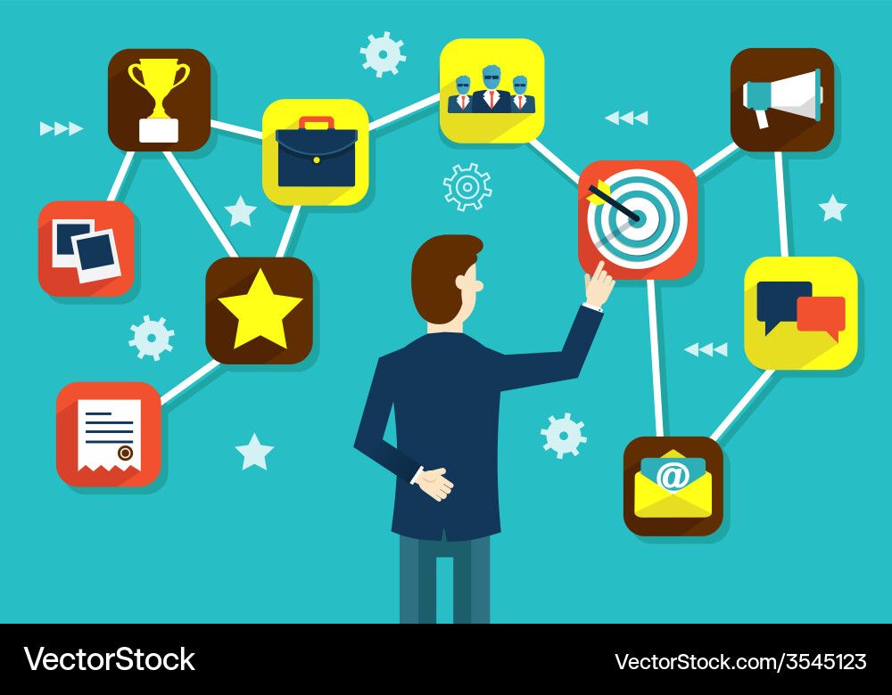 Customer relationship management Royalty Free Vector Image