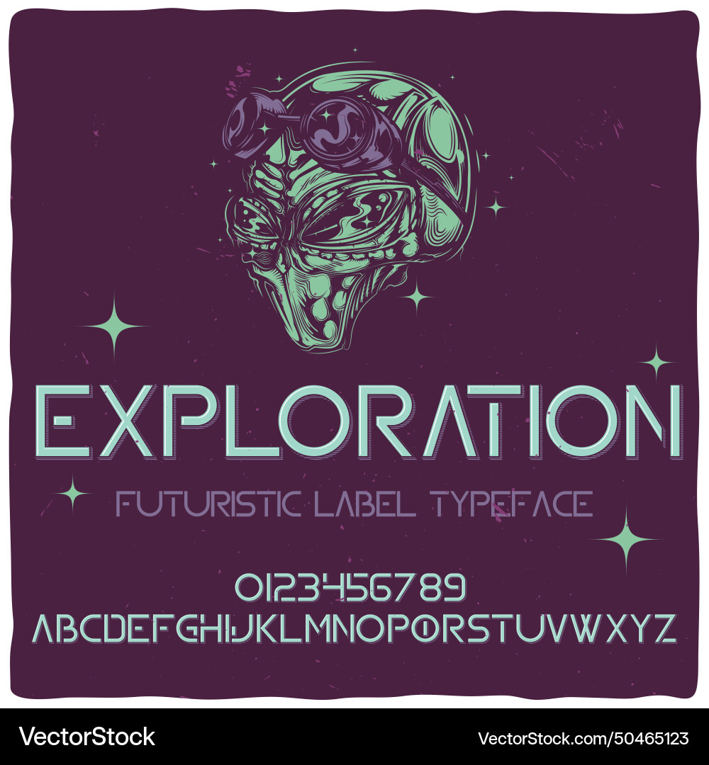 Good handcrafted font for any label design Vector Image