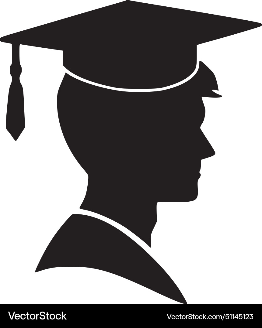 Graduation - minimalist and flat logo Royalty Free Vector