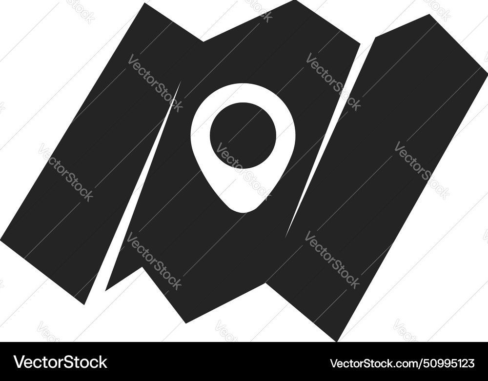 Map pin location logo template isolated brand Vector Image