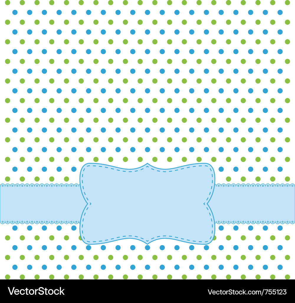 Polka dot design frame Royalty Free Vector Image