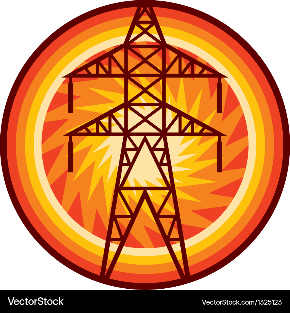 Power line symbol Royalty Free Vector Image - VectorStock