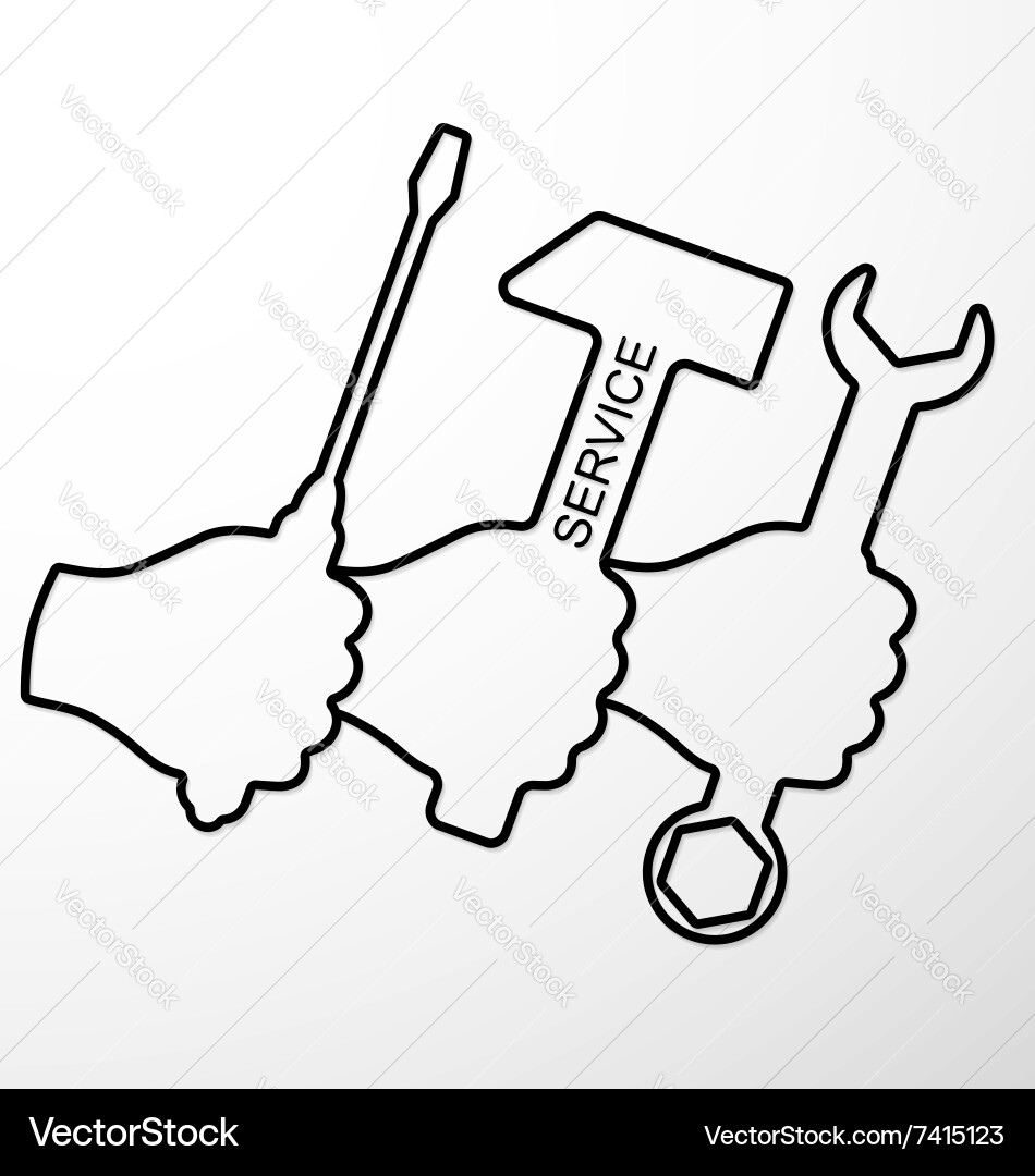 Repair symbol Royalty Free Vector Image - VectorStock