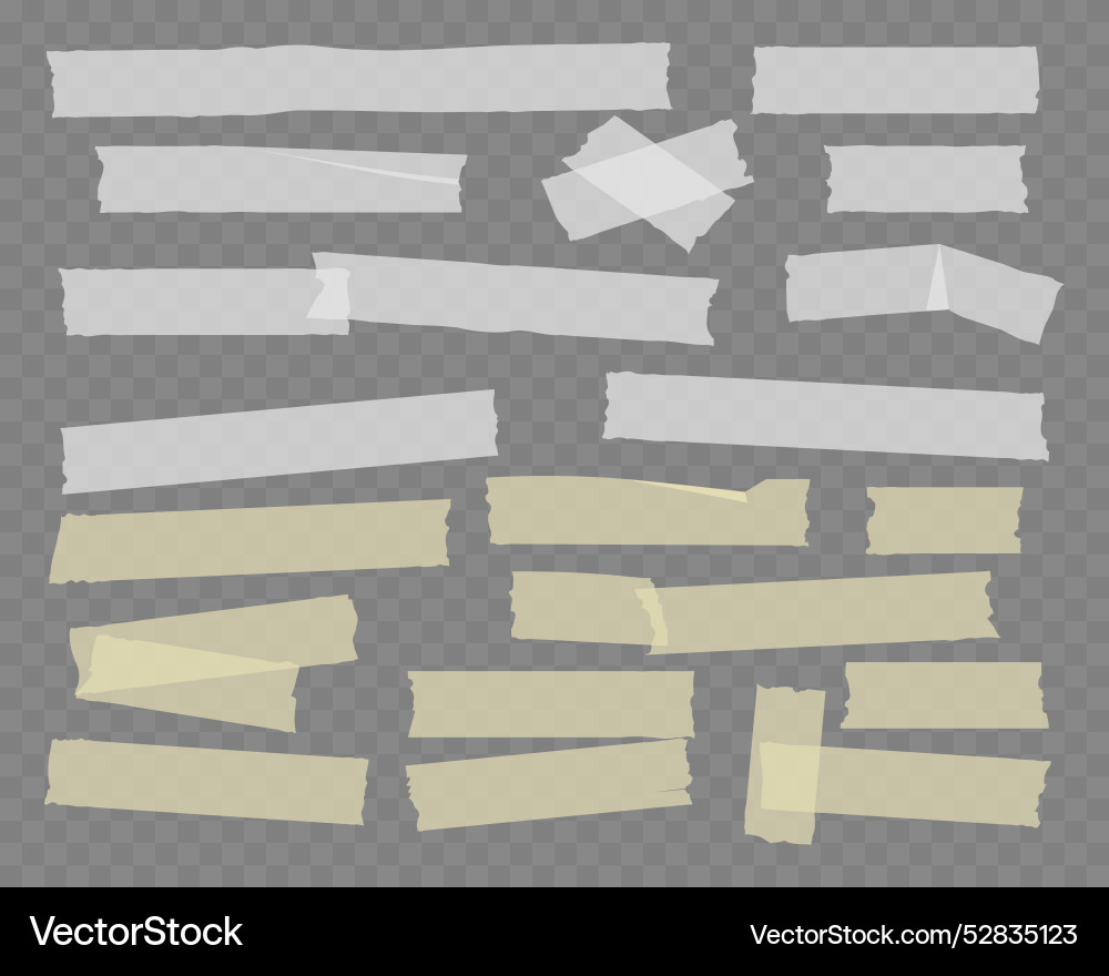 Sticky white and yellow strips Royalty Free Vector Image