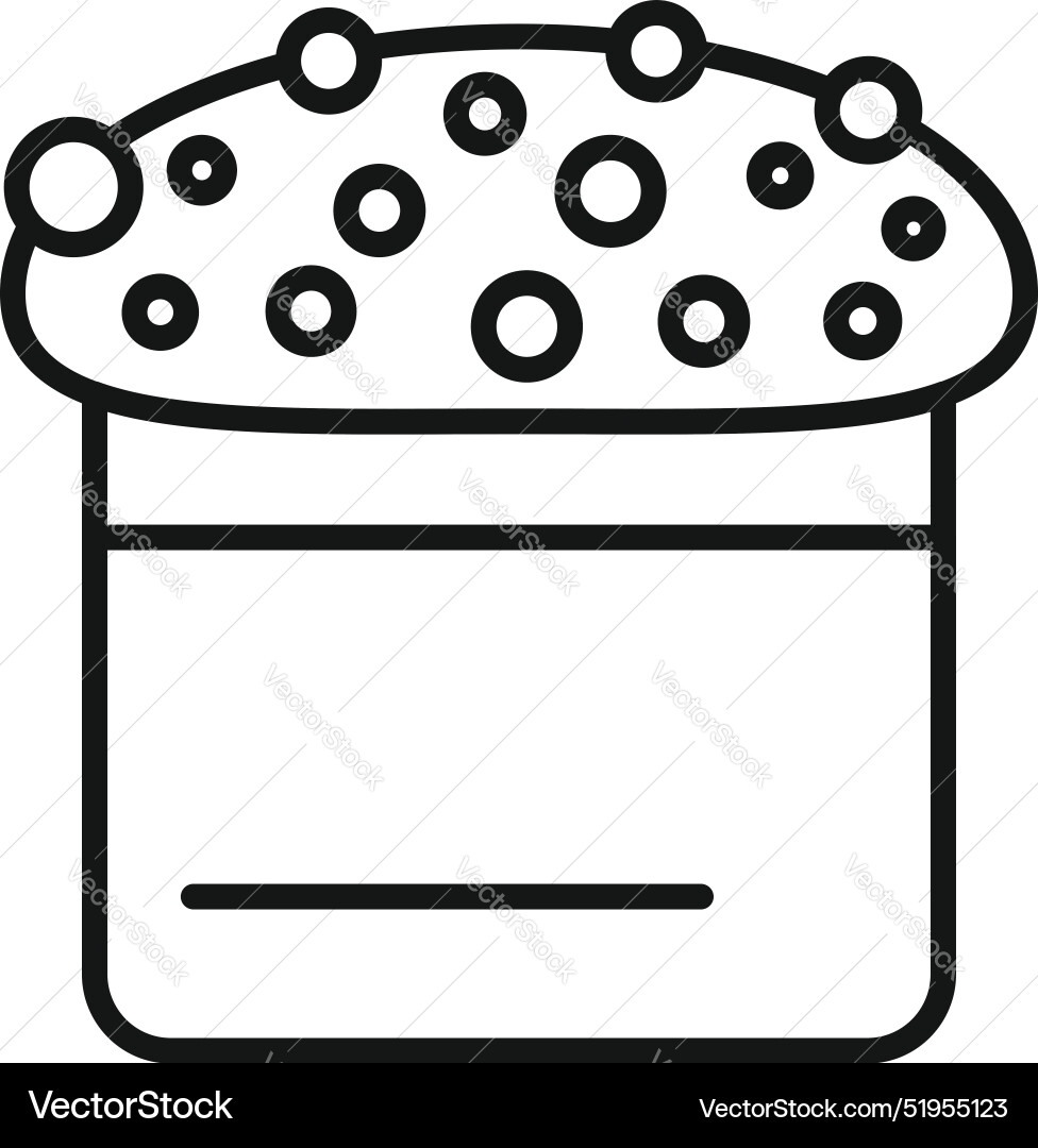 Traditional easter cake with ornamentation Vector Image