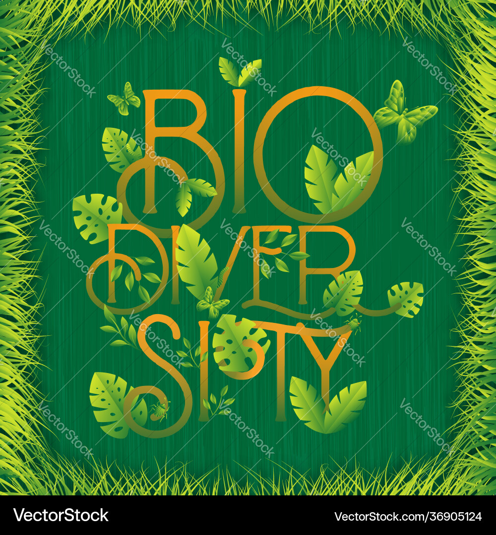 Biodiversity Plant Leaf Sign Royalty Free Vector Image