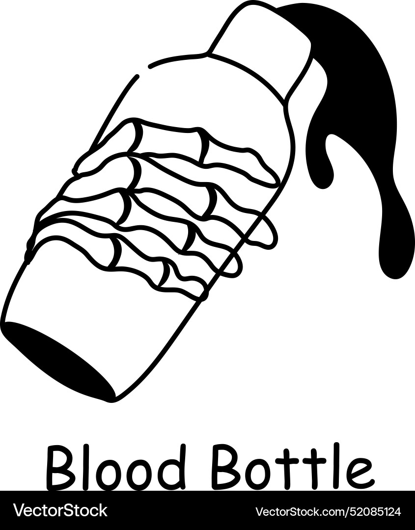 Blood bottle Royalty Free Vector Image - VectorStock