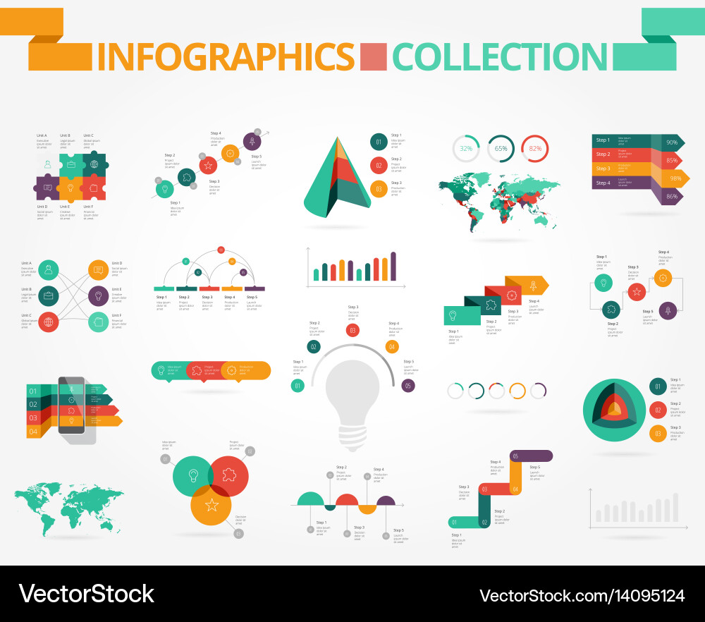 Business Data Charts & Graphs Royalty Free Vector Image