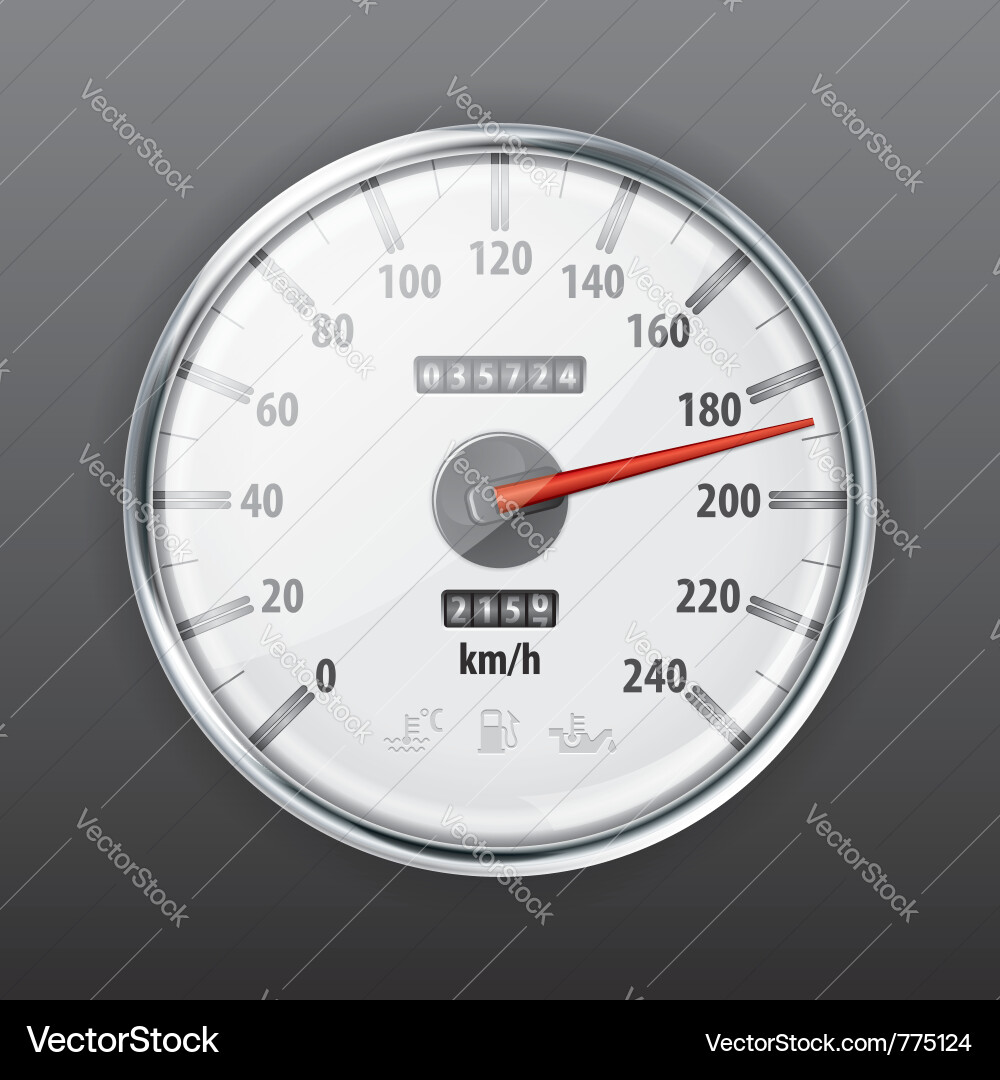Car speedometer Royalty Free Vector Image - VectorStock