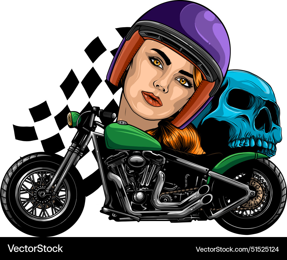 Custom motorcycle chopper Royalty Free Vector Image