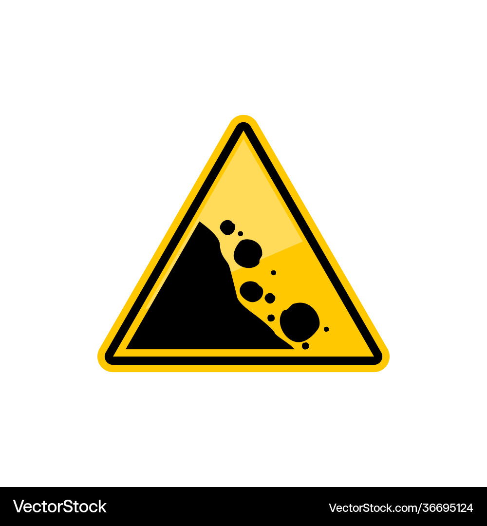 Falling Rocks Road Signs Vector Images (over 810)
