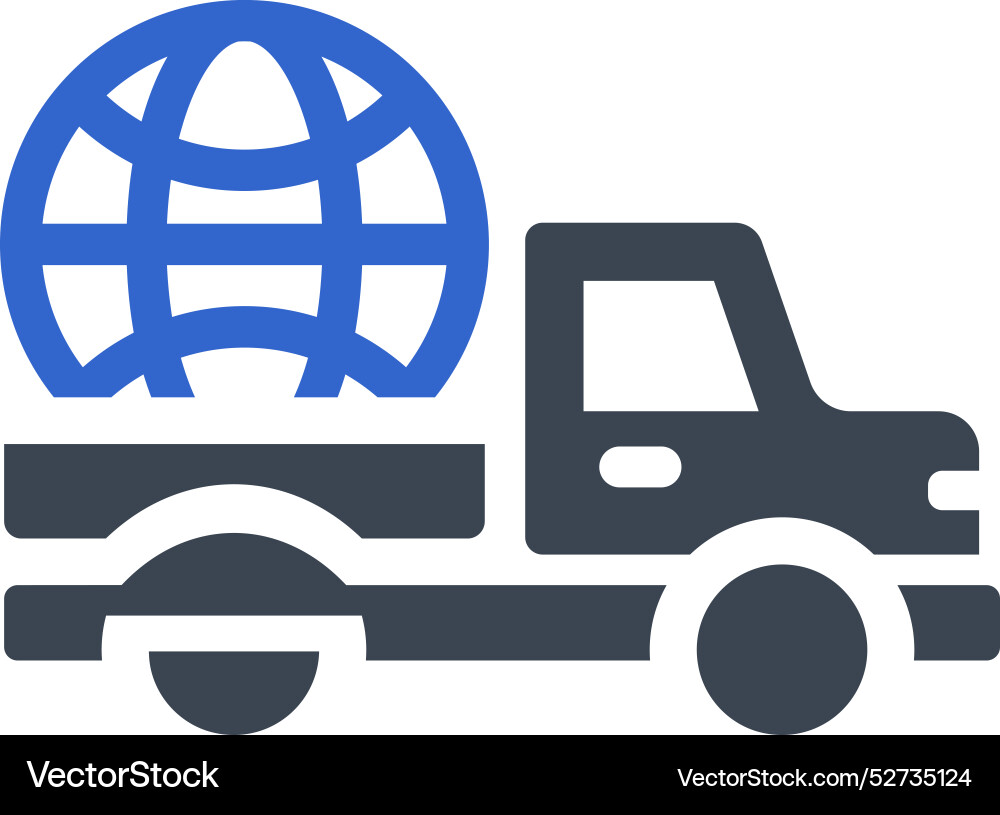 Globe transportation icon Royalty Free Vector Image