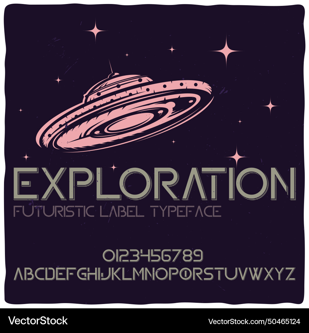 Good handcrafted font for any label design Vector Image