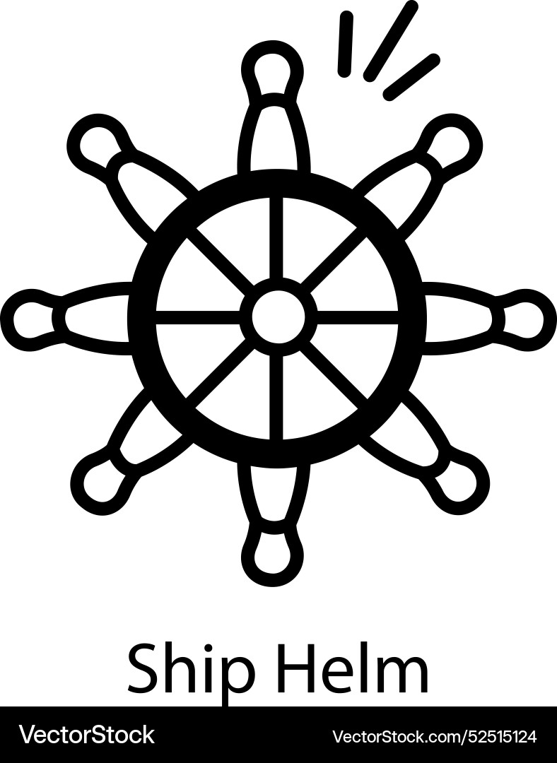 Ship helm Royalty Free Vector Image - VectorStock