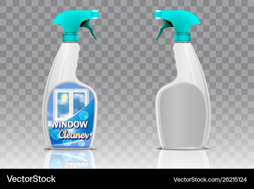 Spray Bottle Mockup Set - Cleaning Products Vector Image