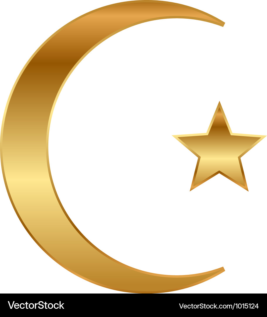 Star and crescent Royalty Free Vector Image - VectorStock