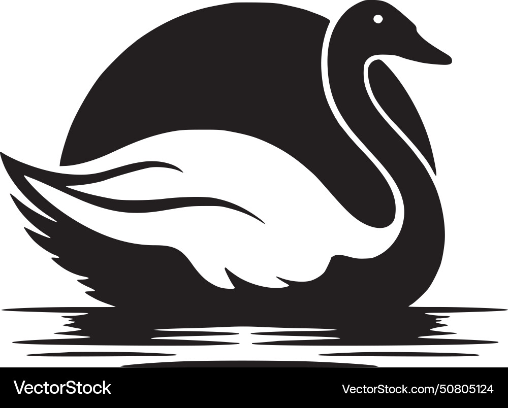 Swan - minimalist and simple silhouette Royalty Free Vector