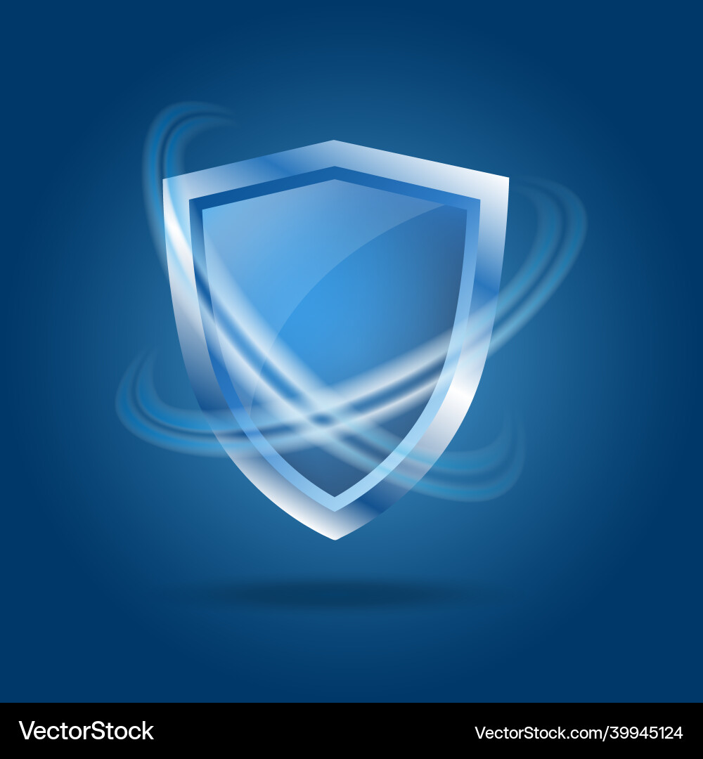 Transparent guard shield Royalty Free Vector Image