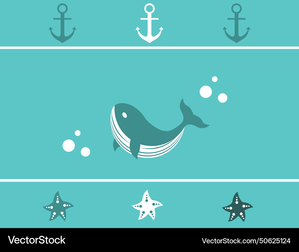 Whale pattern Royalty Free Vector Image - VectorStock