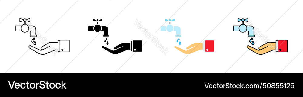 Ablution icon set ramadan wudhu symbol islamic Vector Image