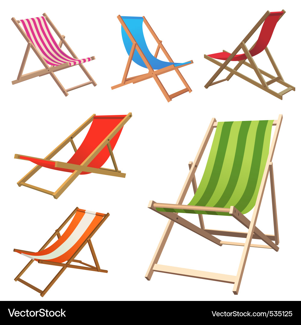 Beach chair Royalty Free Vector Image - VectorStock